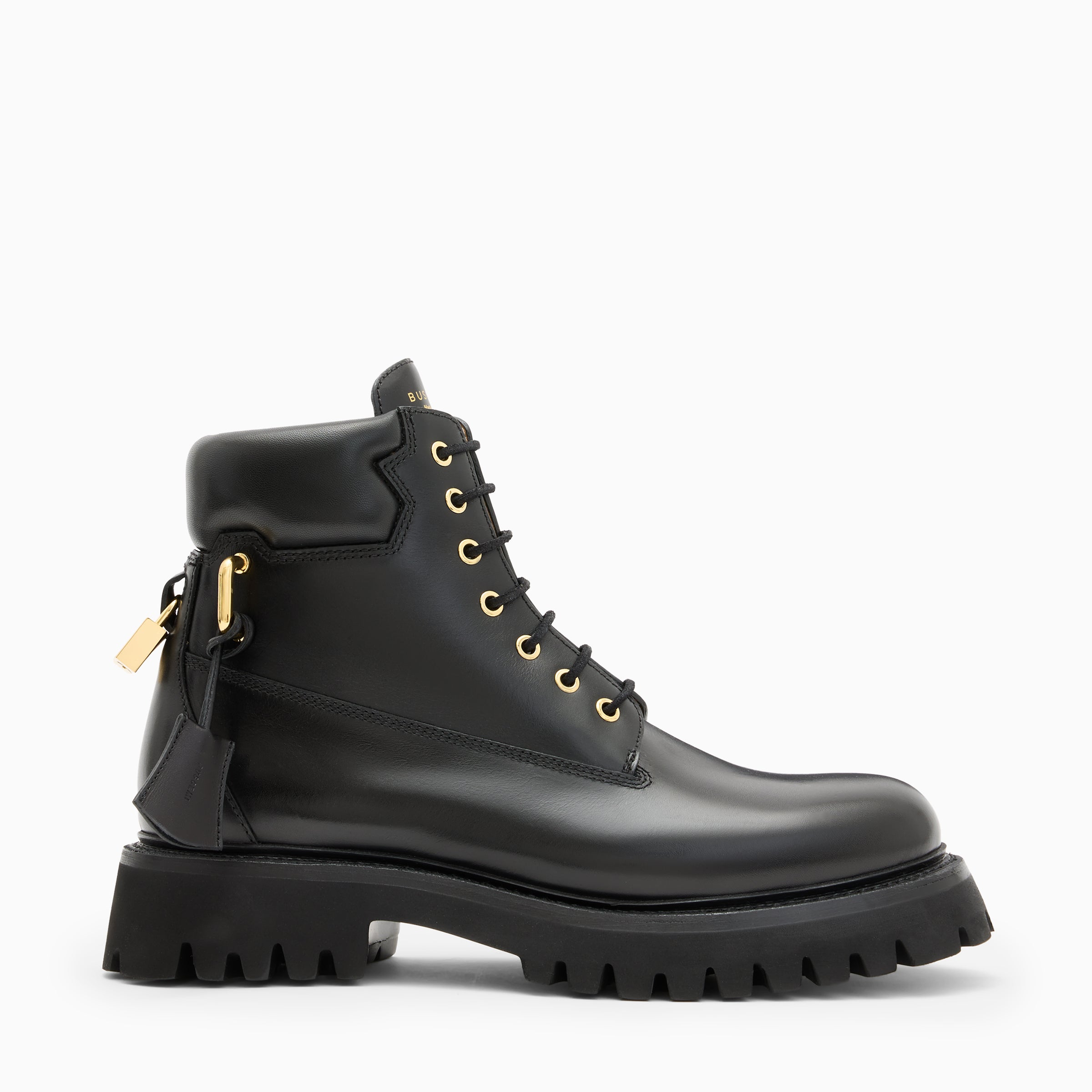 BUSCEMI SITE LACE UP SUEDE LEATHER COMBAT BOOT